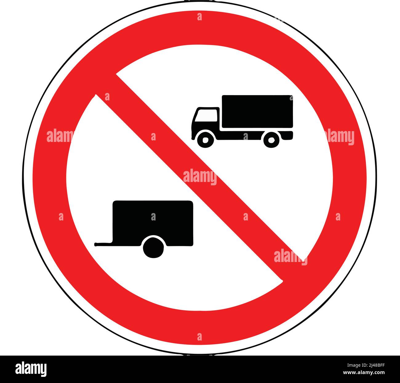 PROHIBITION Road Sign. Road Information Symbol Stock Vector Image & Art ...