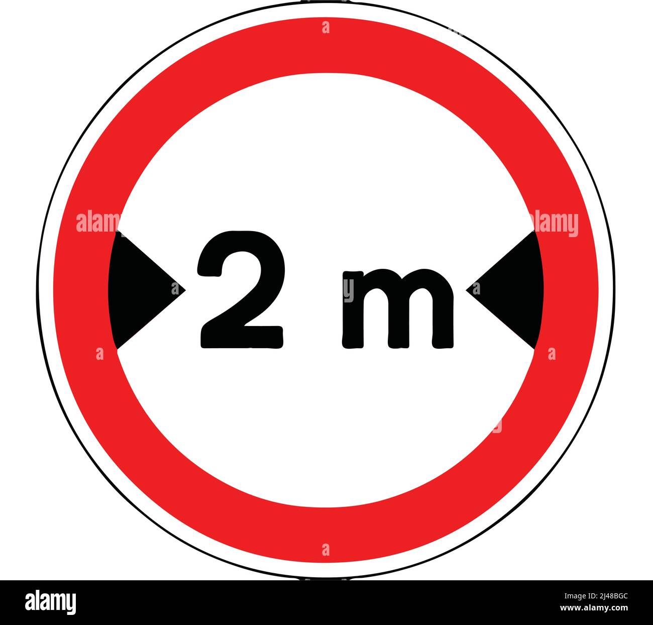 PROHIBITION Road Sign. Road Information Symbol Stock Vector Image & Art ...