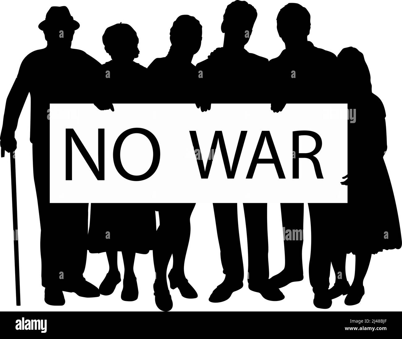 Woman placard peace symbol hi-res stock photography and images - Alamy