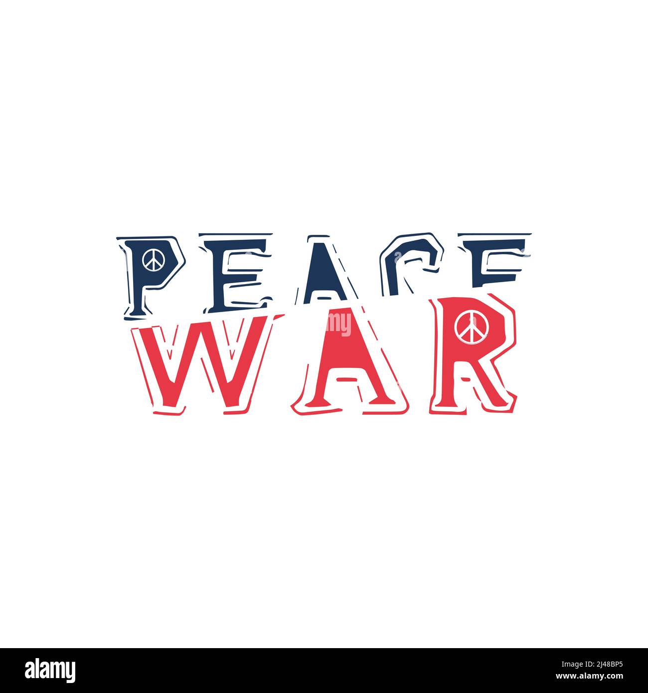 Peace war lettering. Typography design for no war. Caligraphy word ...