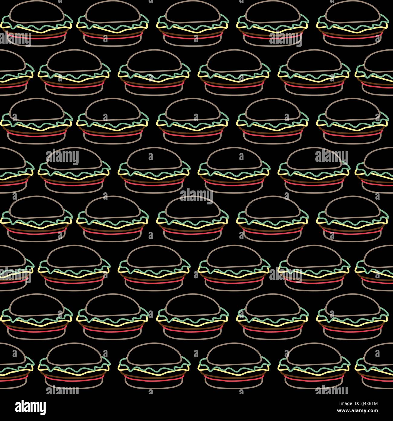 Trendy vector burger pattern for cafe Stock Vector Image & Art - Alamy