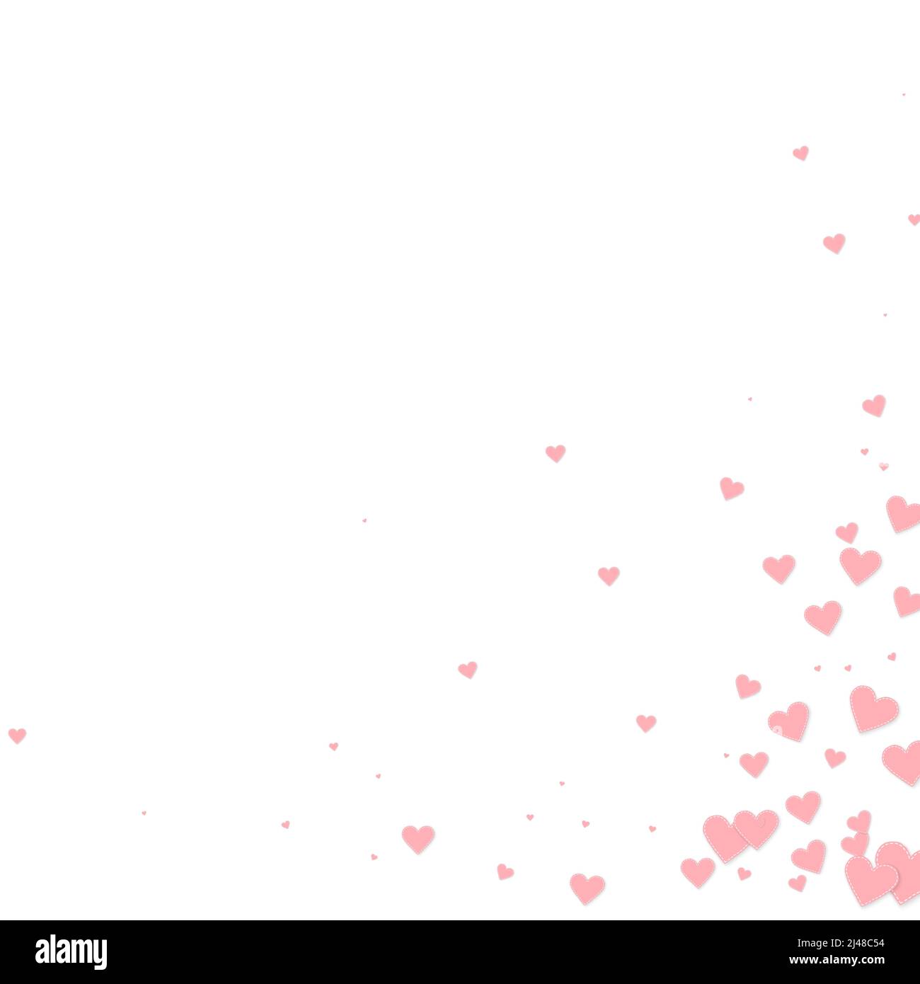 Pink heart love confettis. Valentine's day corner lovely background ...