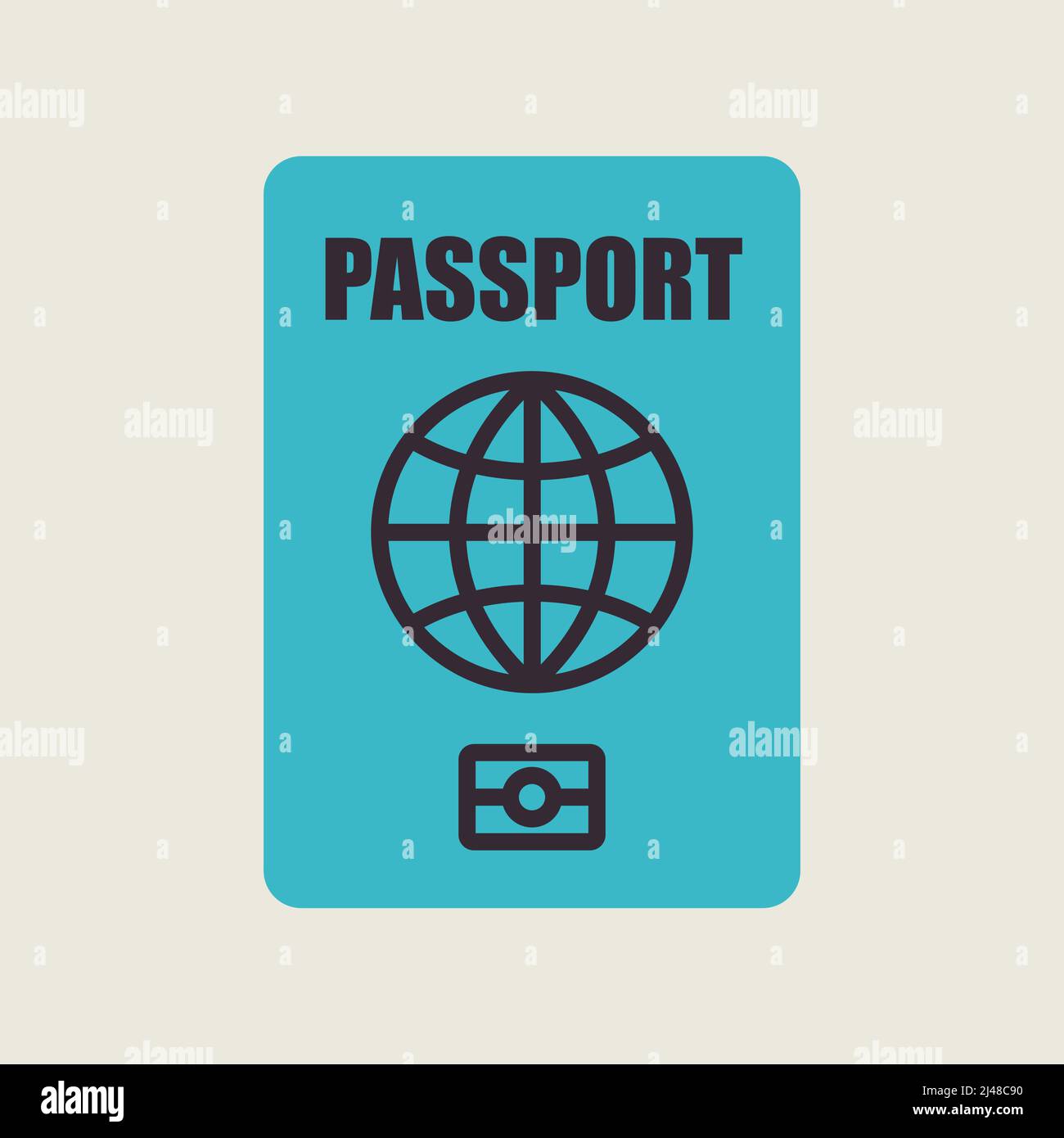 Passport vector isolated icon, identification symbol. Graph symbol for ...