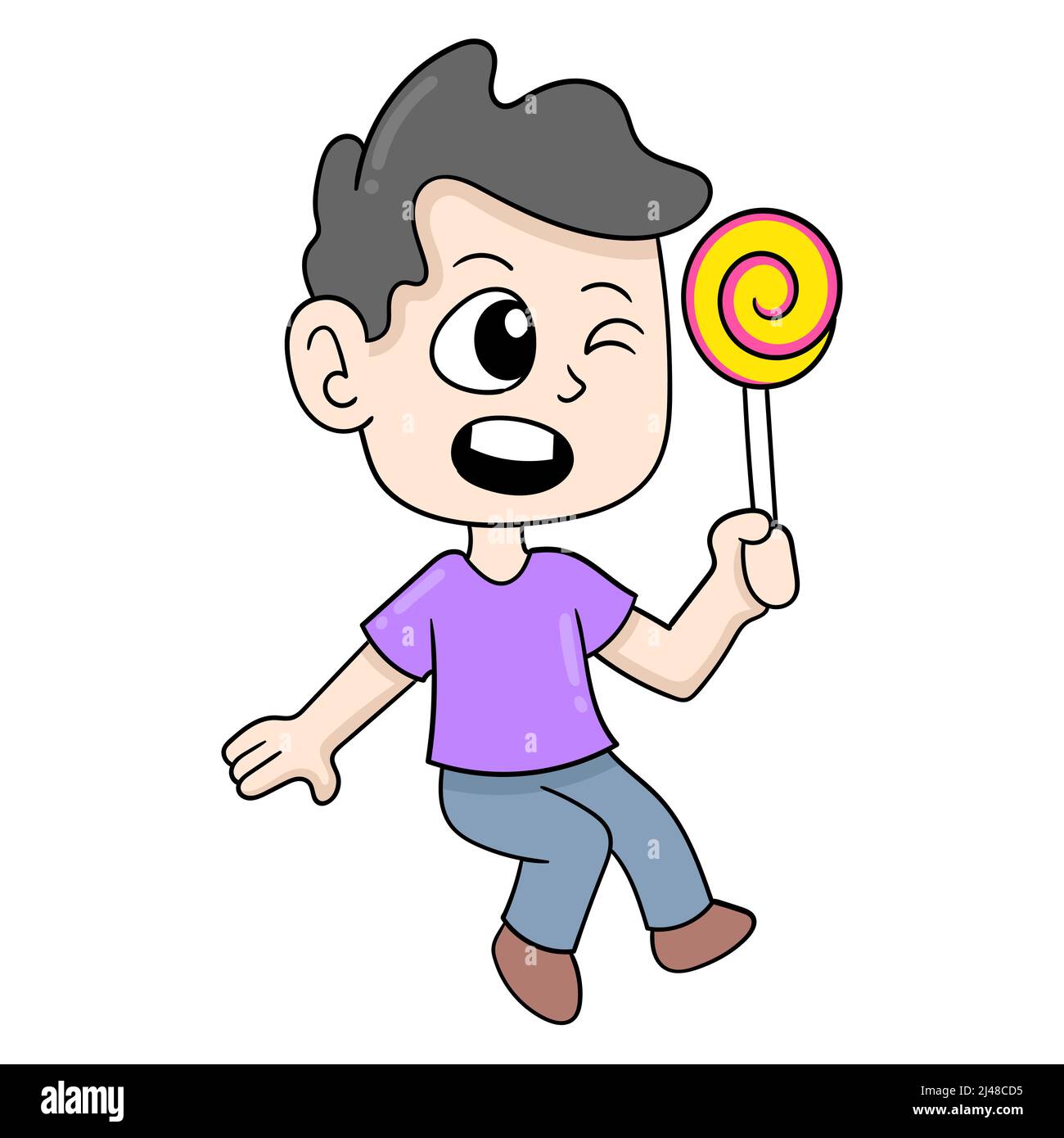 Excited emoticon Stock Vector Images - Alamy