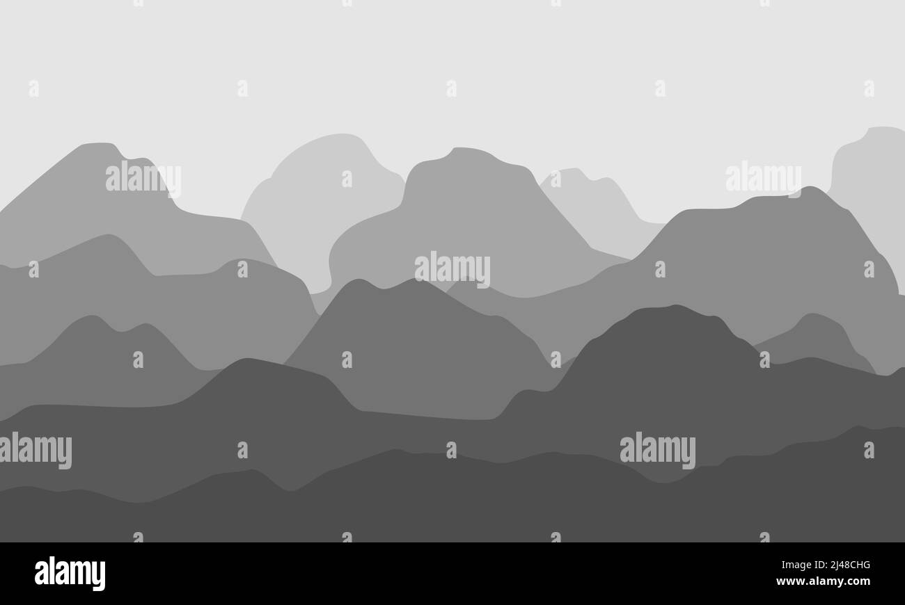 Abstract mountains background. Vector illustration with mountain range ...