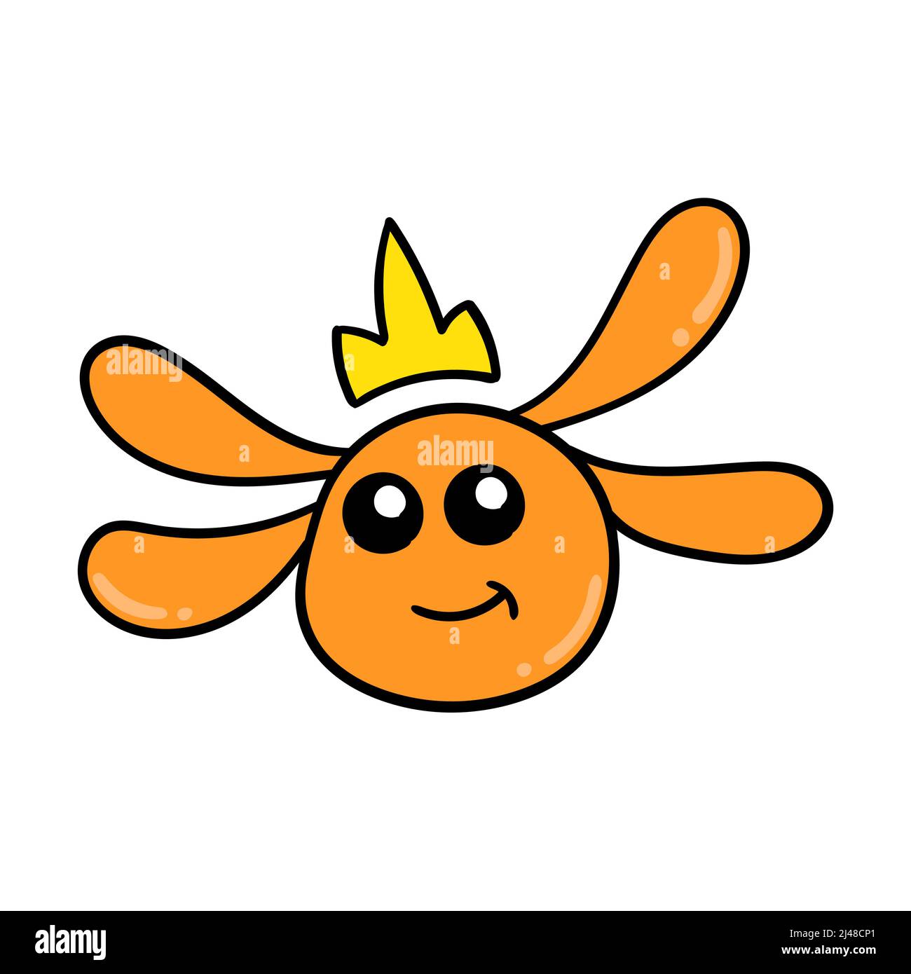 golden crowned fly king Stock Vector Image & Art - Alamy
