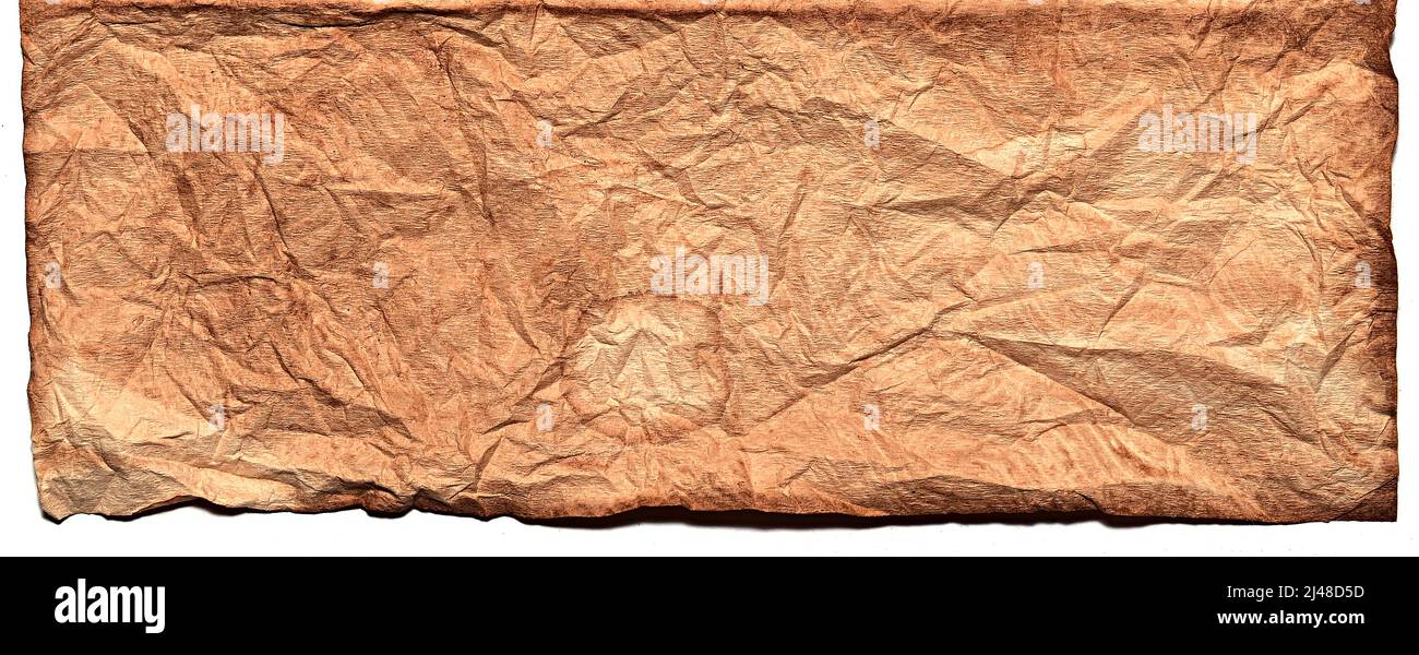 Old brown crumpled paper hi-res stock photography and images - Alamy