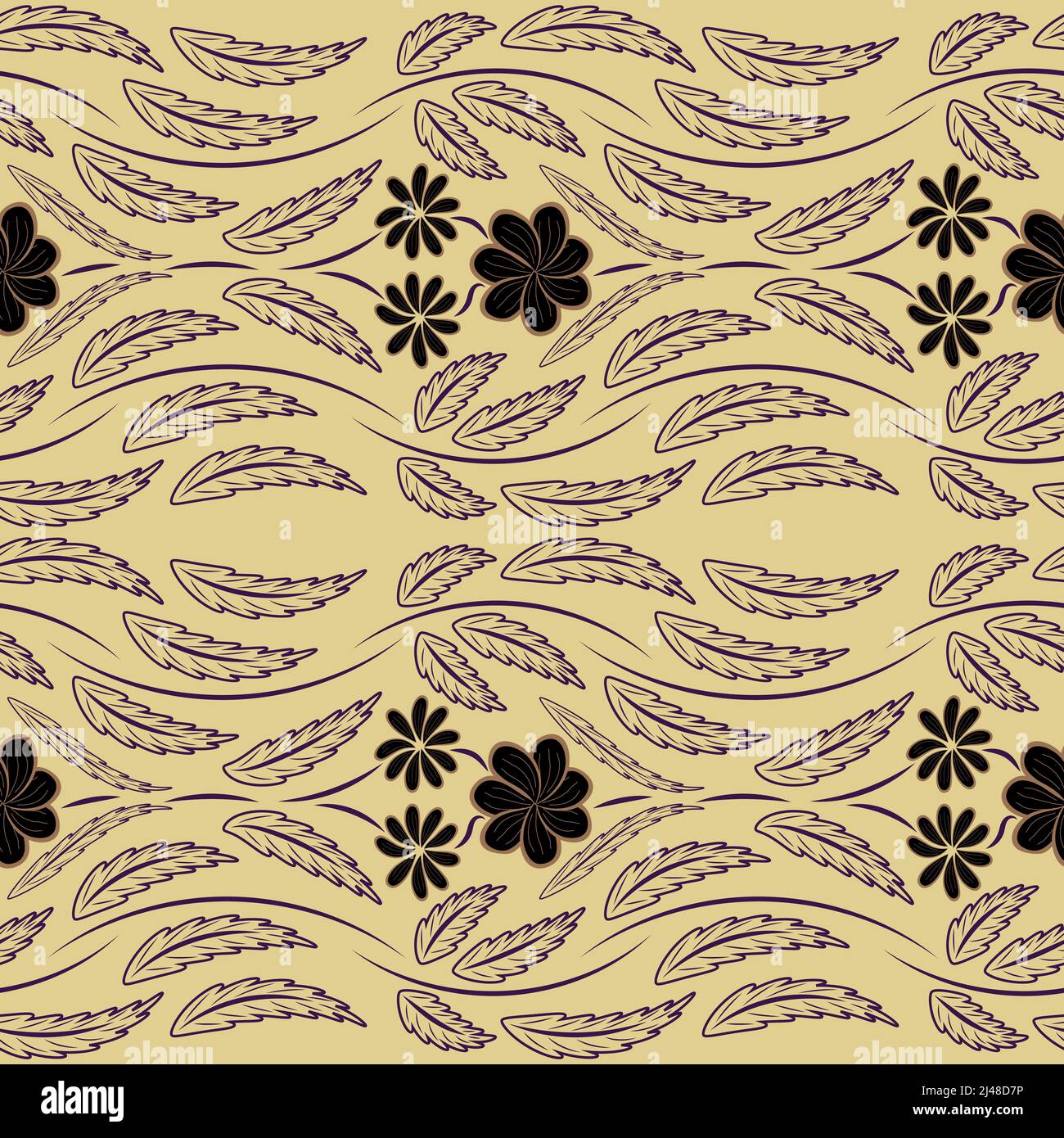 Folk flowers print Floral pattern Ethnic art Stock Vector Image & Art ...