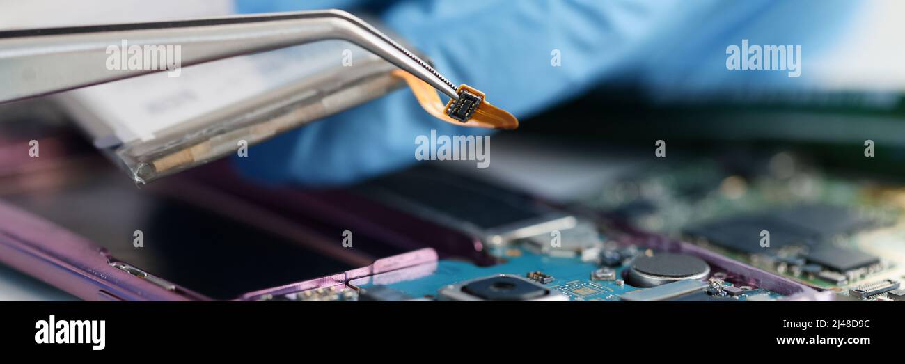 Broken microchip hi-res stock photography and images - Alamy