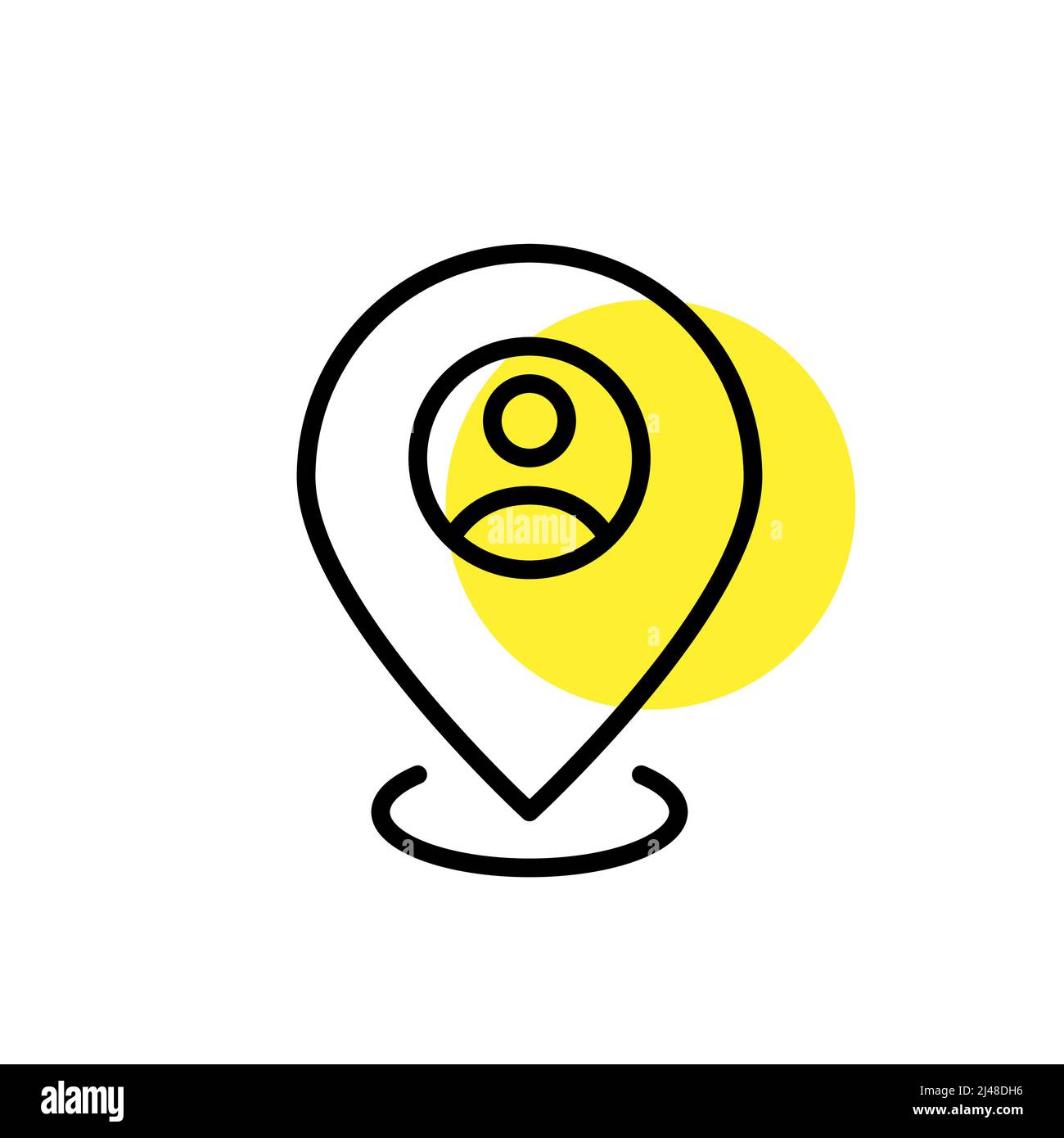 User location map pin. Pixel perfect, editable stroke line art icon Stock Vector Image & Art - Alamy