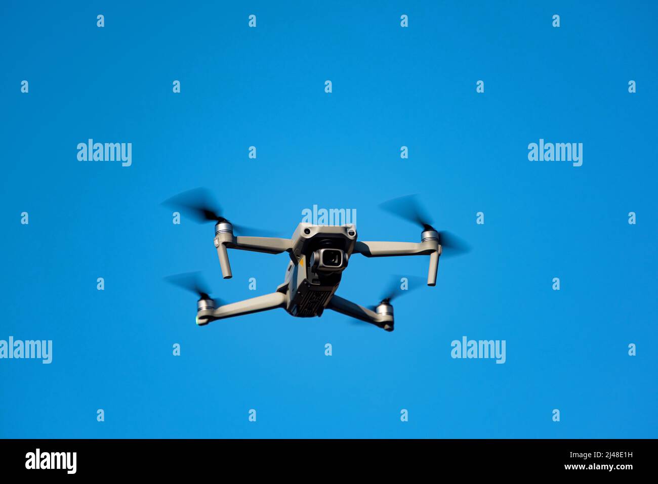 The flight of the copter. Video shooting from the sky. Modern ...