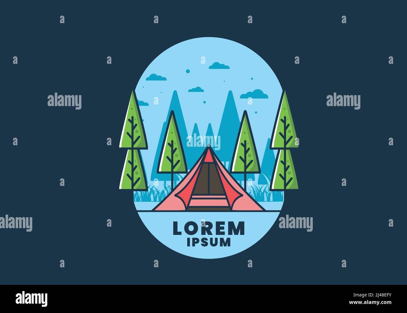 triangle camping tent illustration design Stock Vector Image & Art - Alamy