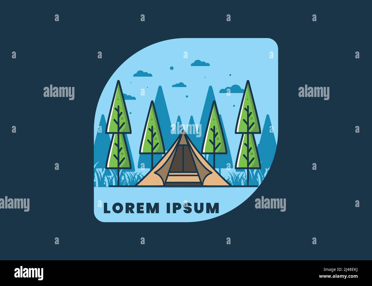 Triangle tent camping flat illustration design Stock Vector Image & Art ...