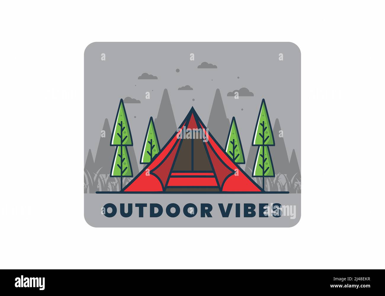 Triangle tent camping flat illustration design Stock Vector Image & Art ...