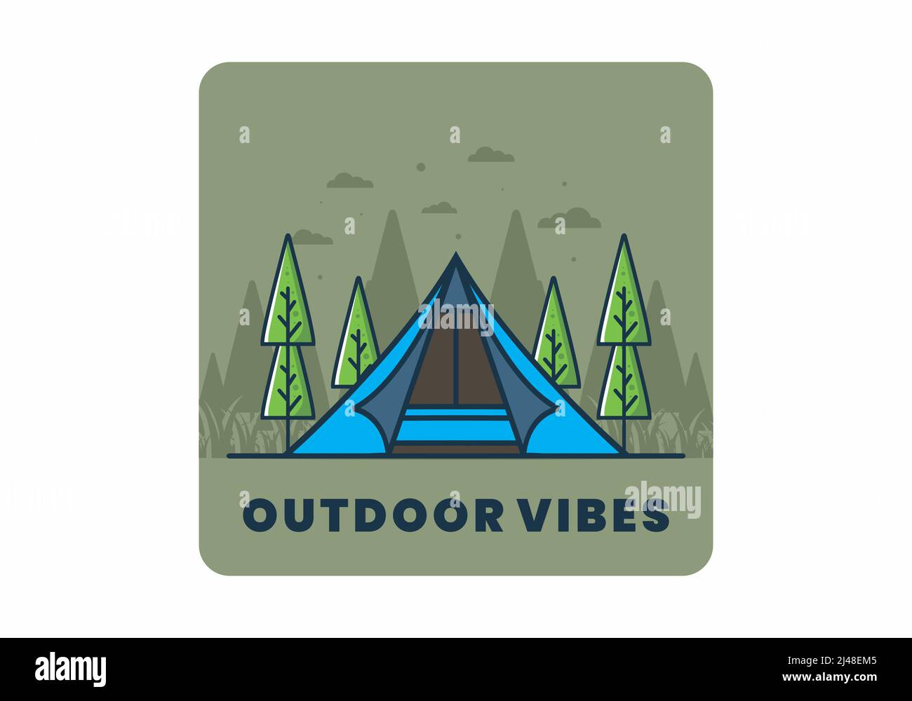 Triangle tent camping flat illustration design Stock Vector Image & Art ...