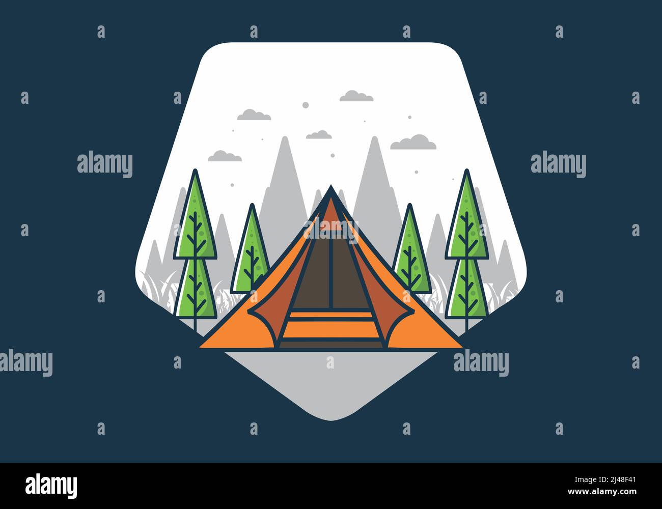 Triangle tent camping flat illustration design Stock Vector Image & Art ...