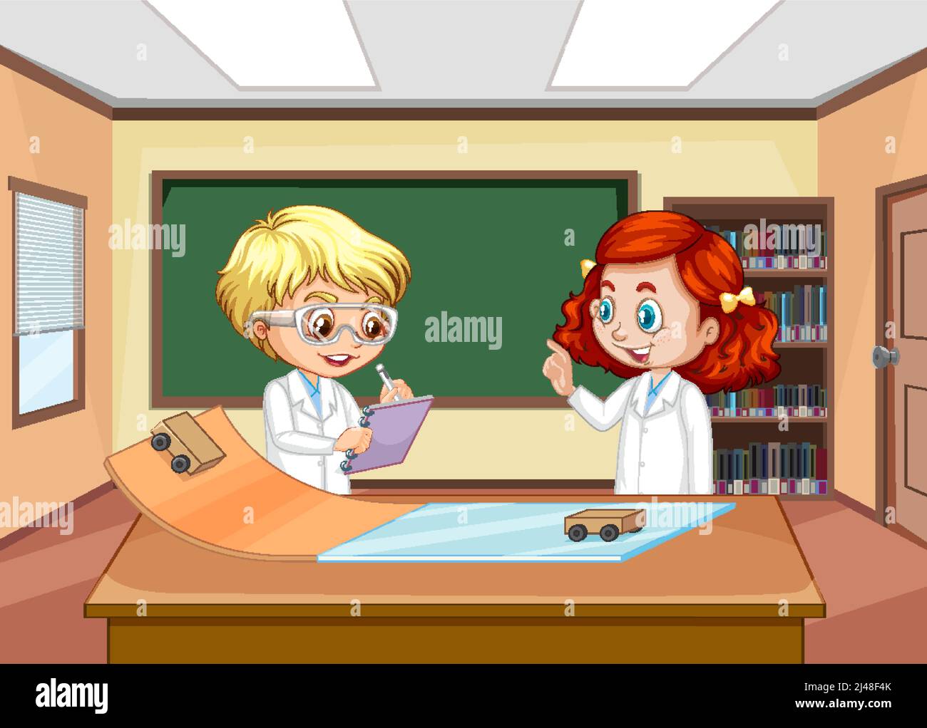 Friction experiment Stock Vector Images - Alamy