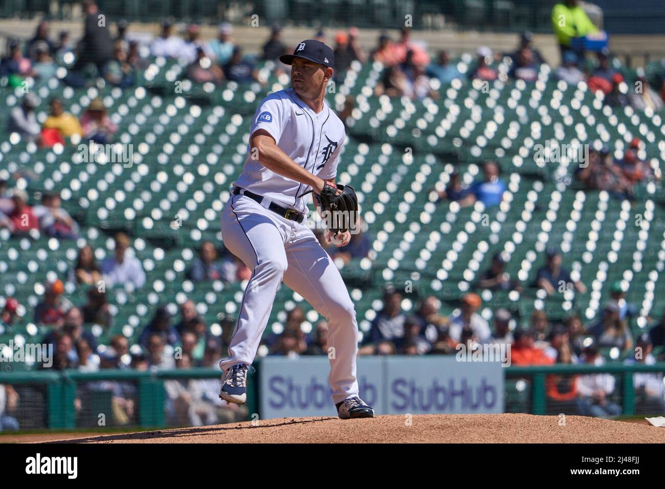 April 12 2022: Detroit pitcher Tyler Alexander (70) throws a pitch ...