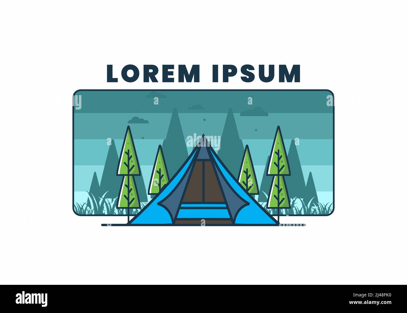 Triangle tent camping flat illustration design Stock Vector Image & Art ...