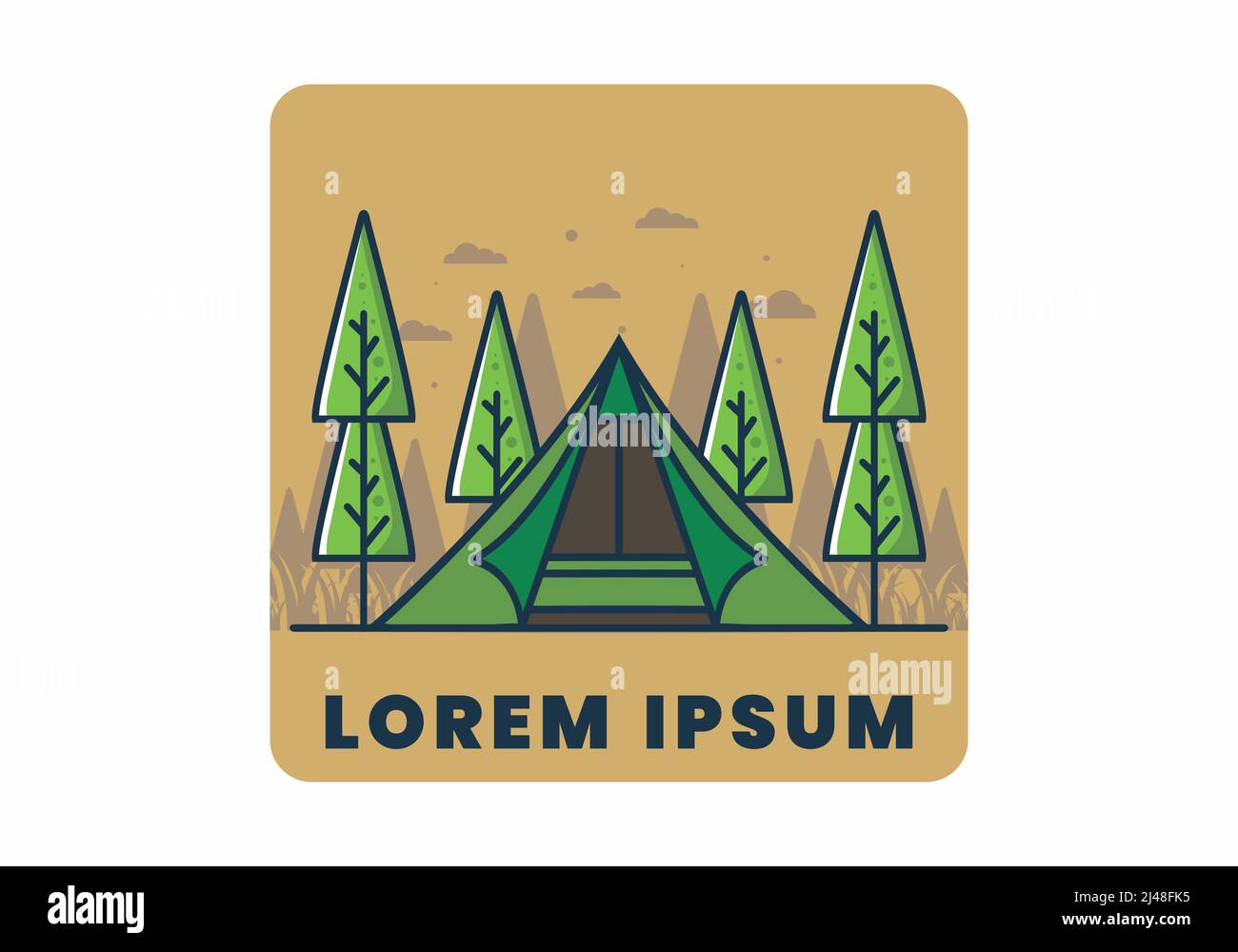 Triangle tent camping flat illustration design Stock Vector Image & Art ...