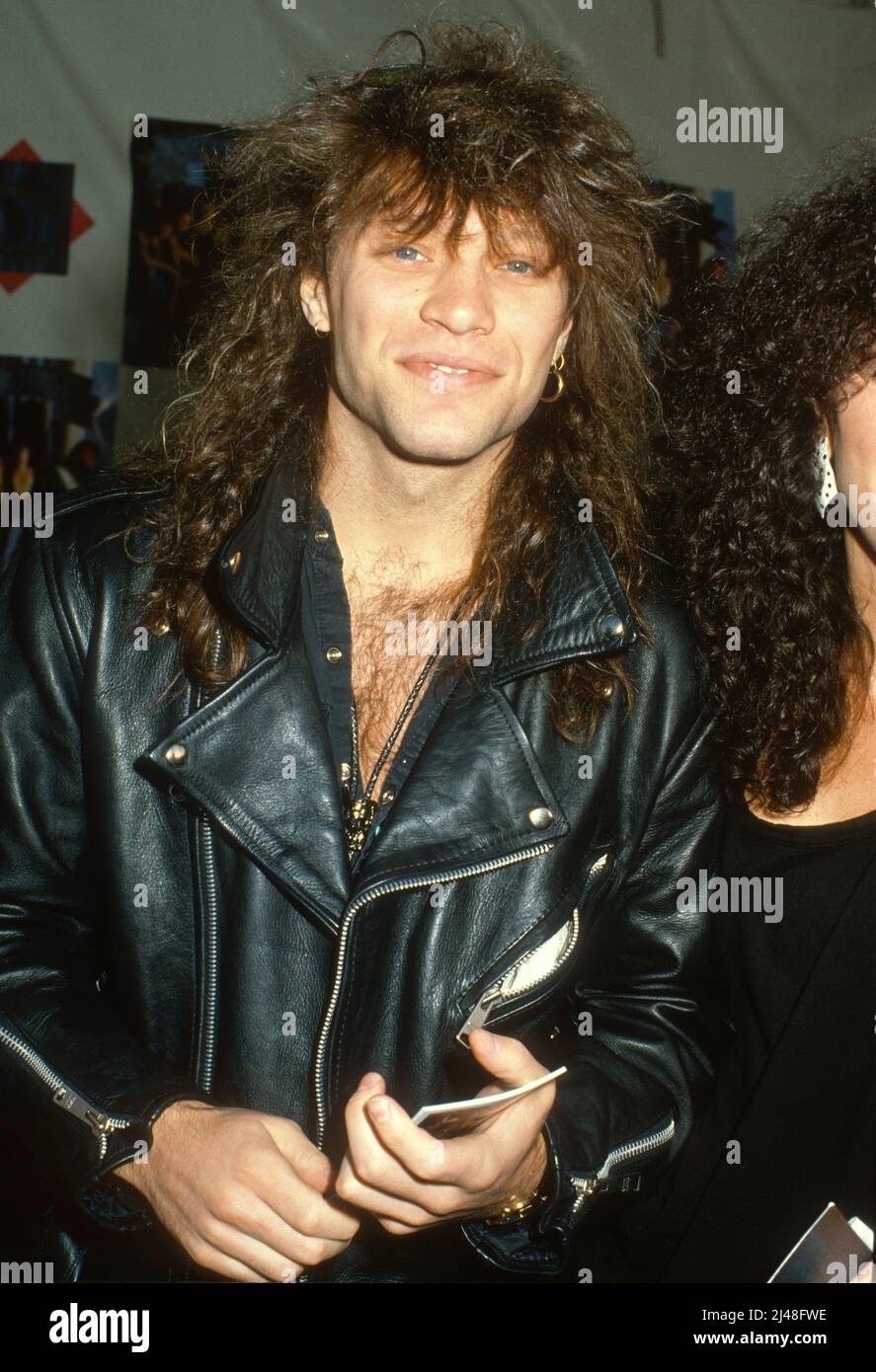 LOS ANGELES, CA - Bon Jovi backstage on April 26, 1984 at The Forum in ...