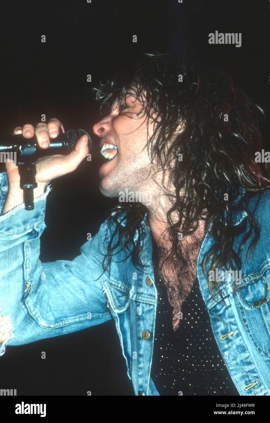 LOS ANGELES, CA - Bon Jovi in Concert in 1987 Credit: Jeffrey Mayer ...
