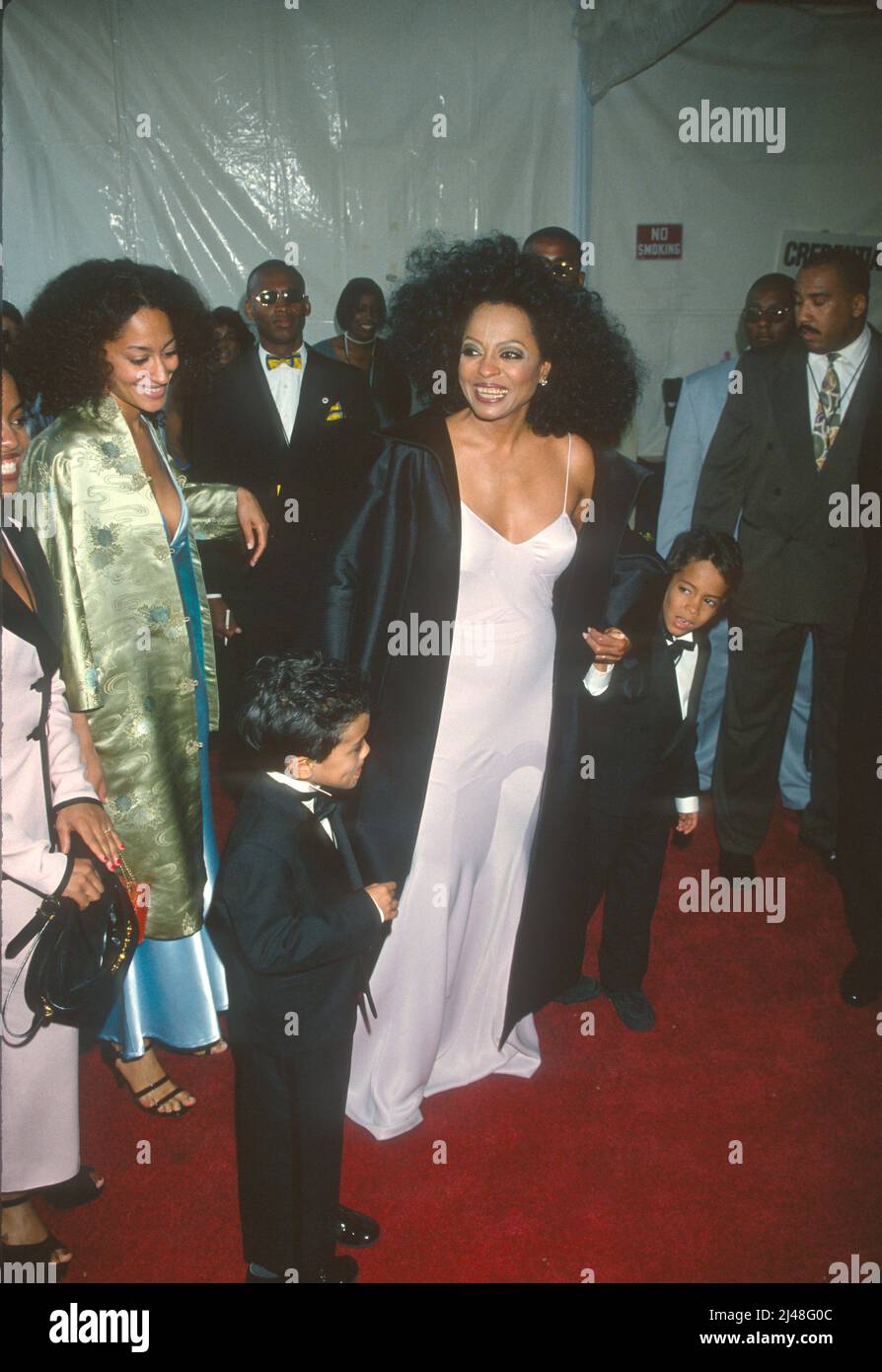 Diana Ross & Family at the 1995 Soul Train Awards in Los Angeles ...