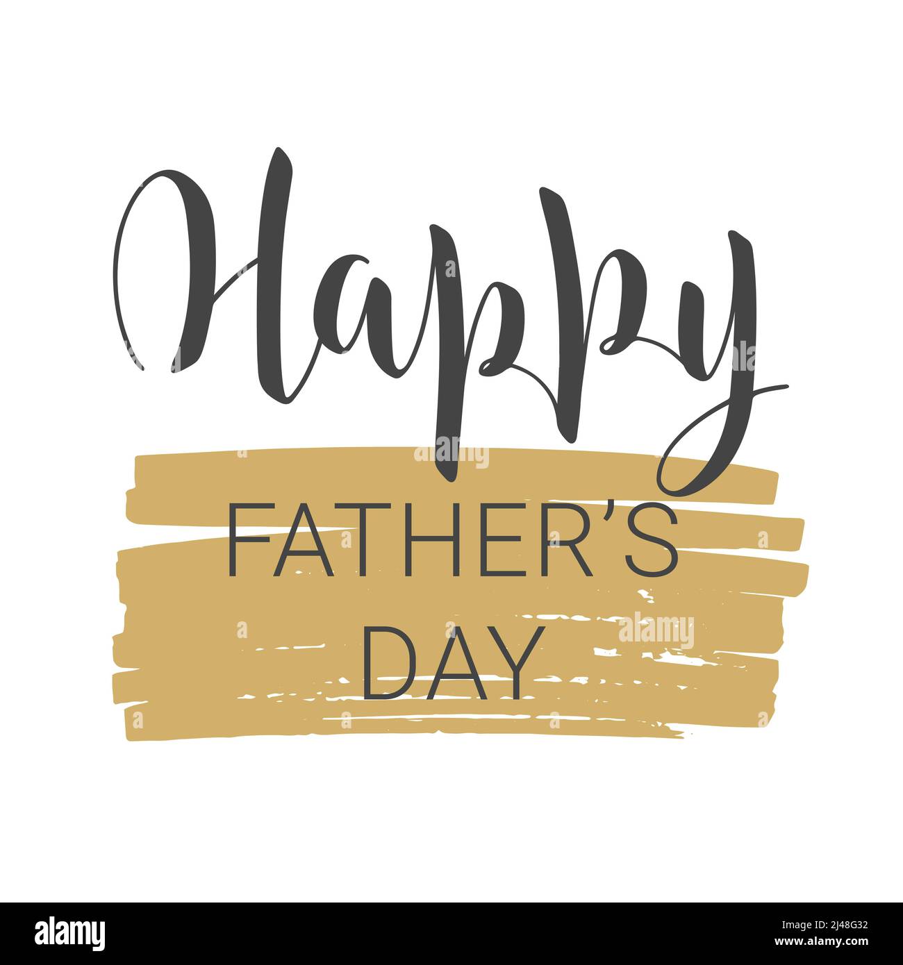 Vector illustration. Handwritten lettering of Happy Father's Day ...