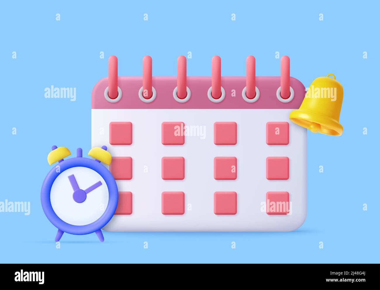 3d calendar bell alert Stock Vector Images - Alamy