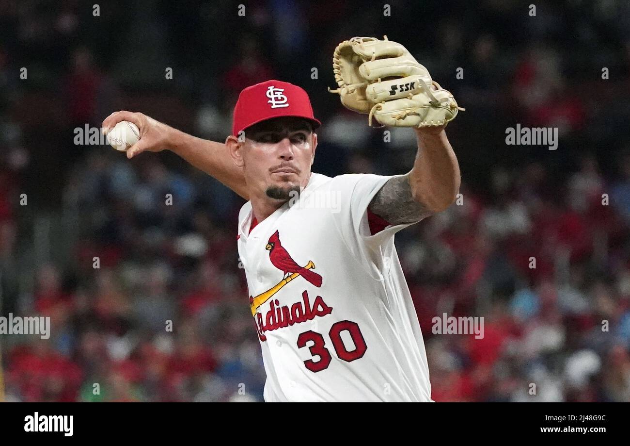 St. Louis Cardinals pitcher Nick Wittgren delivers a pitch to the ...