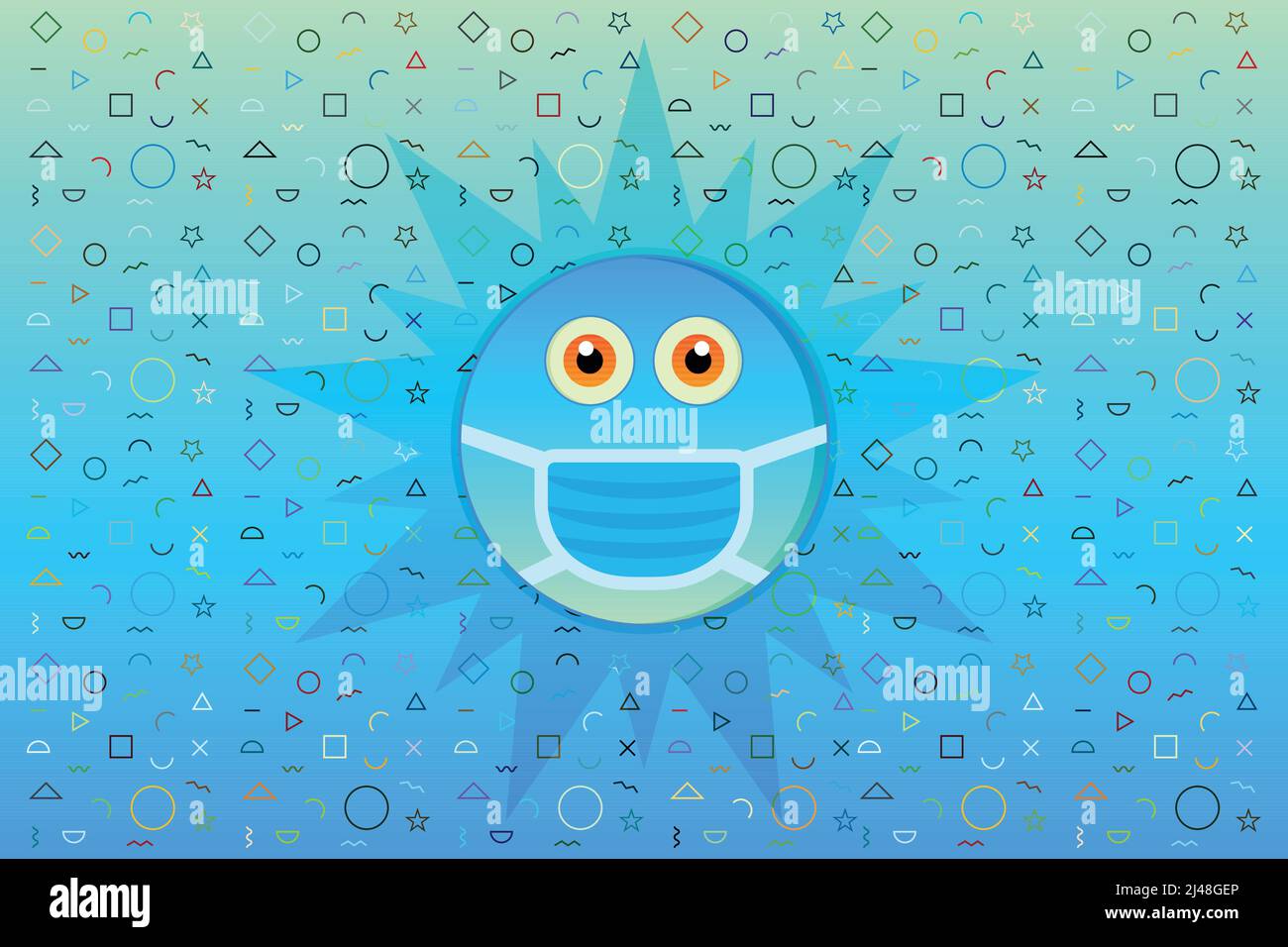 Cartoon mask emoji design artwork Stock Vector Image & Art - Alamy