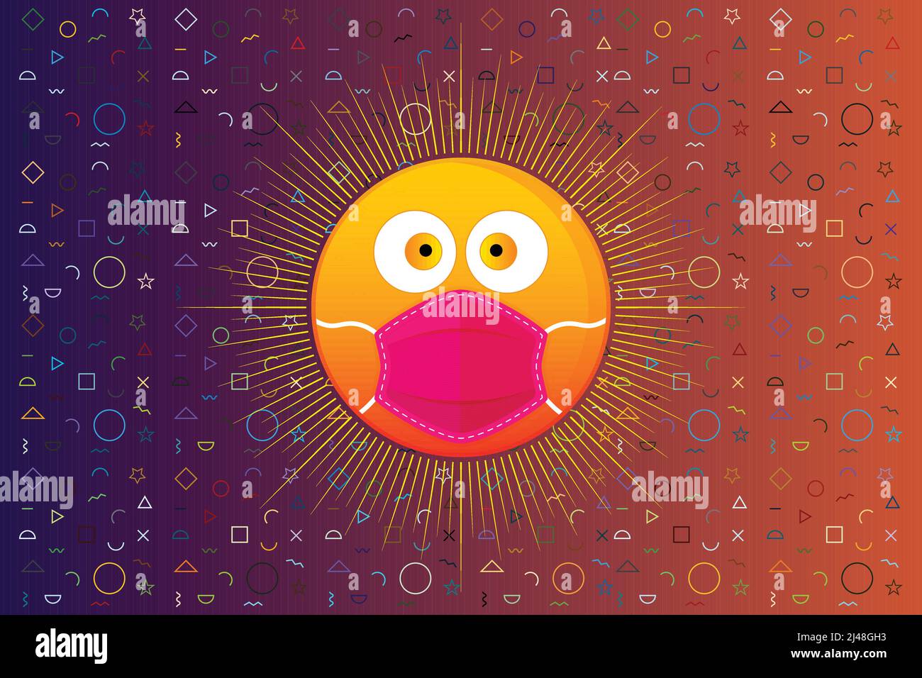 Cartoon mask emoji design artwork Stock Vector Image & Art - Alamy