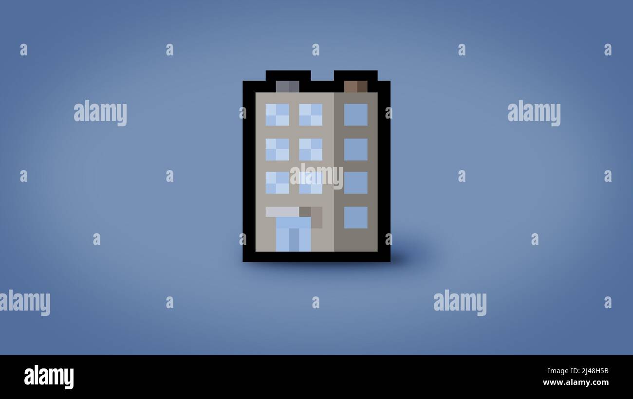 Pixel office building background - high resolution 8 bit wallpaper ...