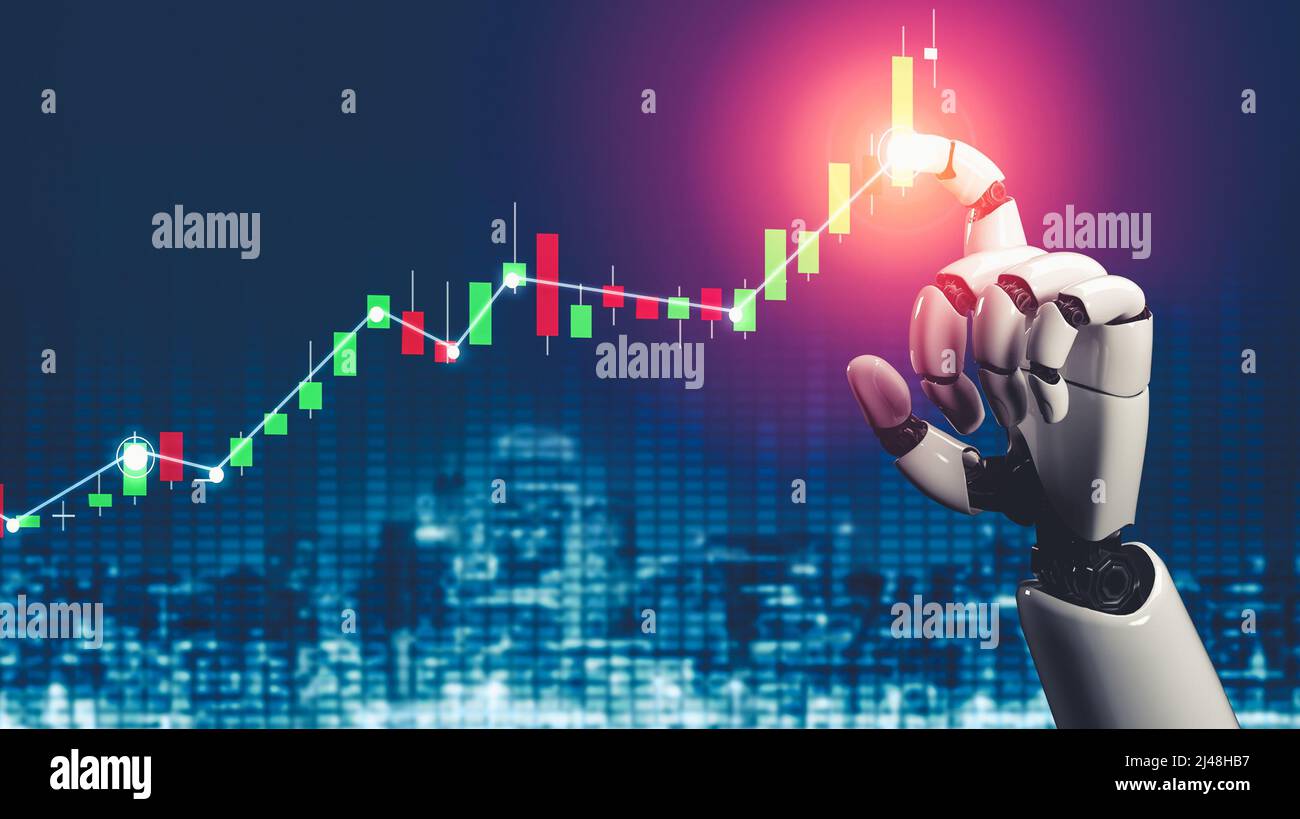 3D rendering futuristic droid robot technology development, artificial intelligence AI, and ...