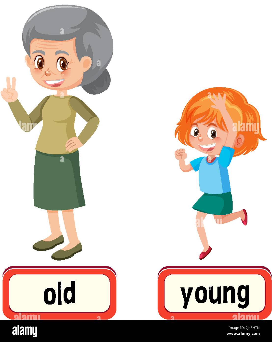 Young pupil learning language Stock Vector Images - Alamy