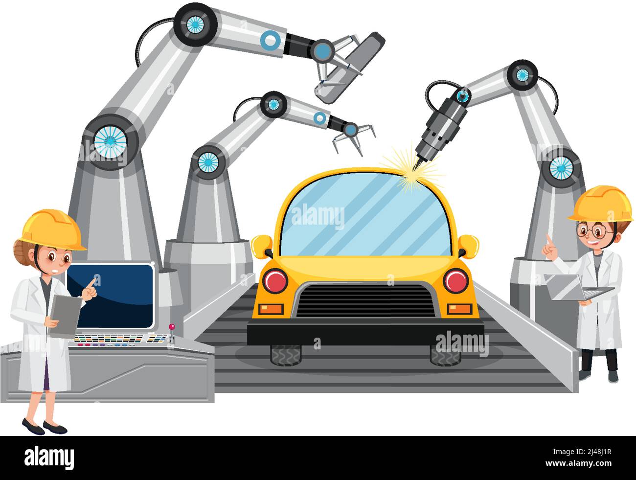Manufacturing evolution Stock Vector Images - Alamy