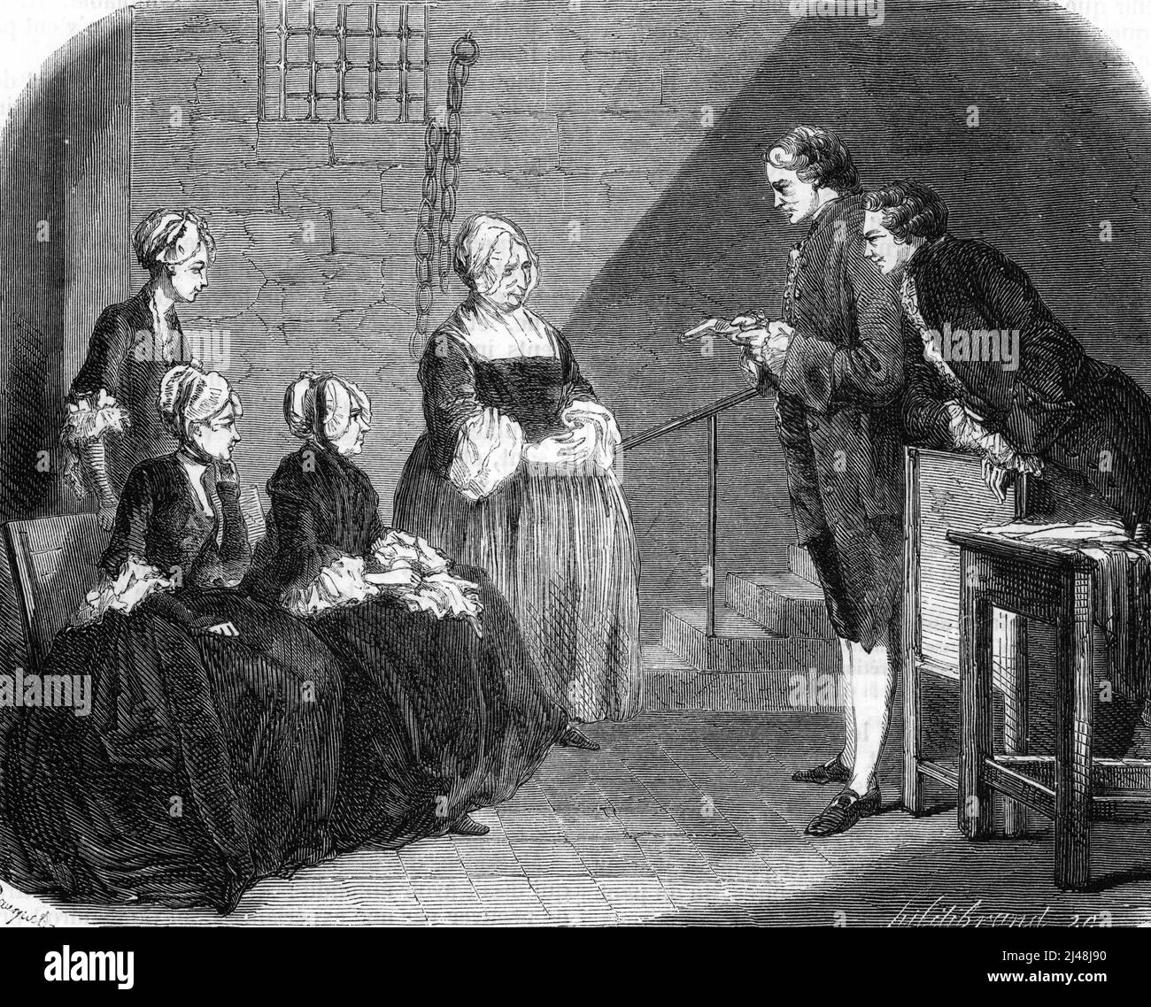 Affaire Calas : la famille Calas reunie a la conciergerie ecoute le ...