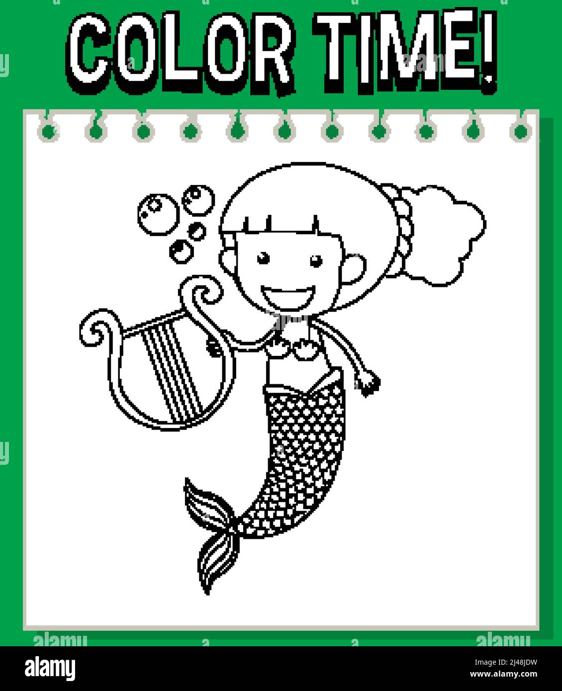 Worksheets template with color time text and Mermaid outline ...