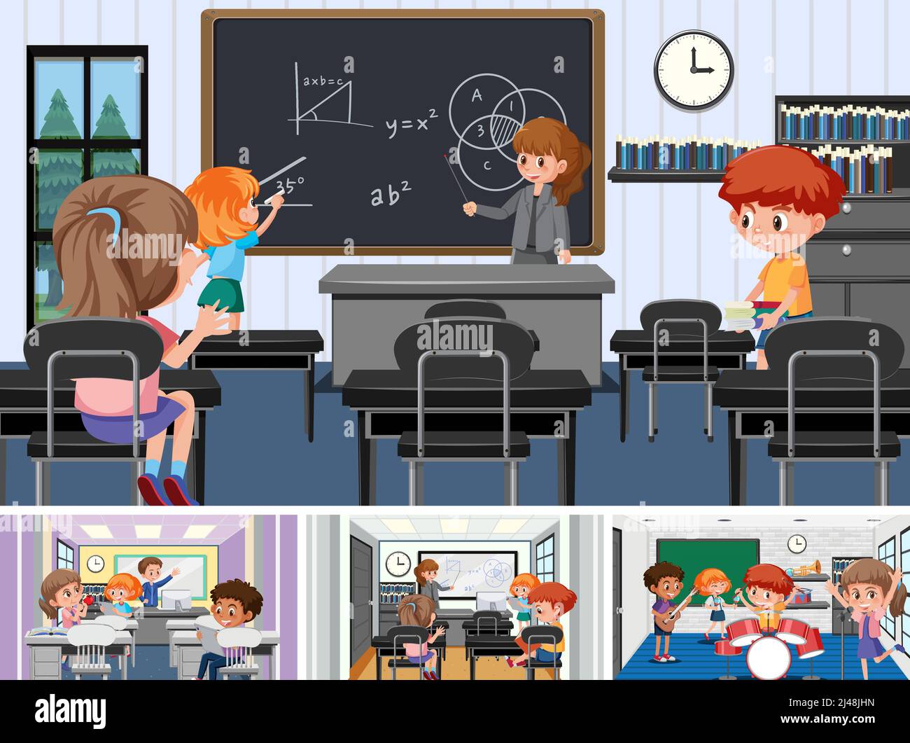 Musical teacher class Stock Vector Images - Alamy