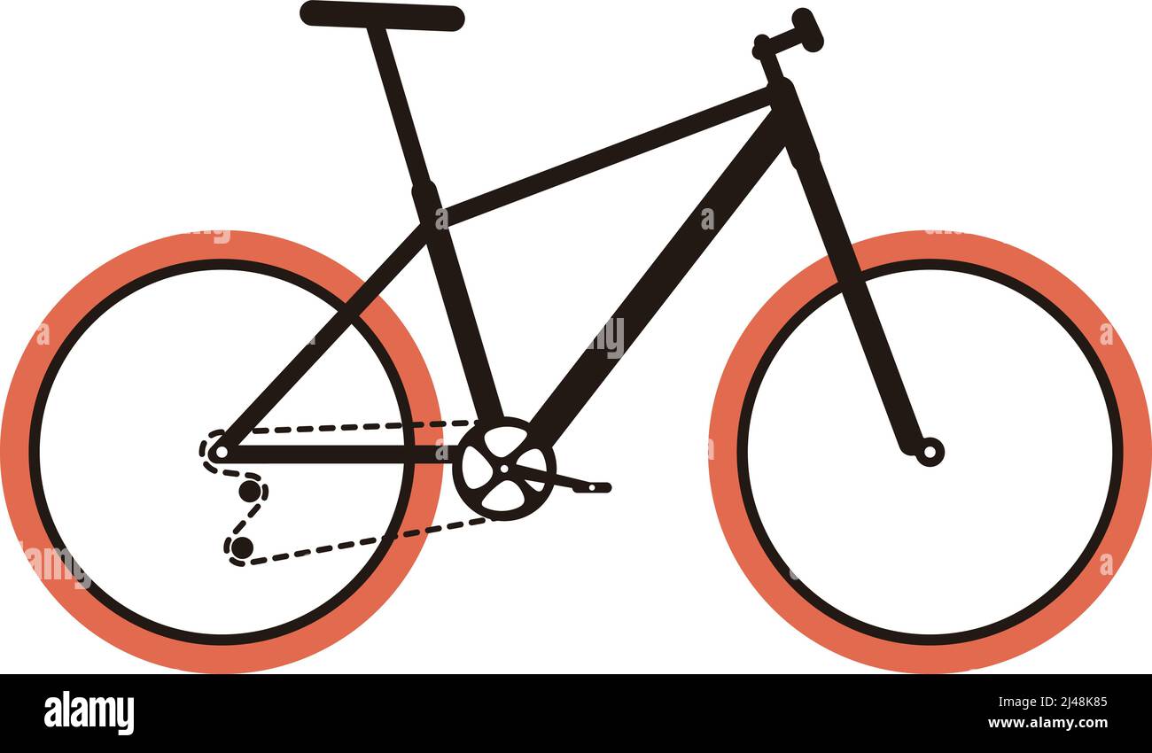 Simplified flat mountain bike design vector illustration Stock Vector ...