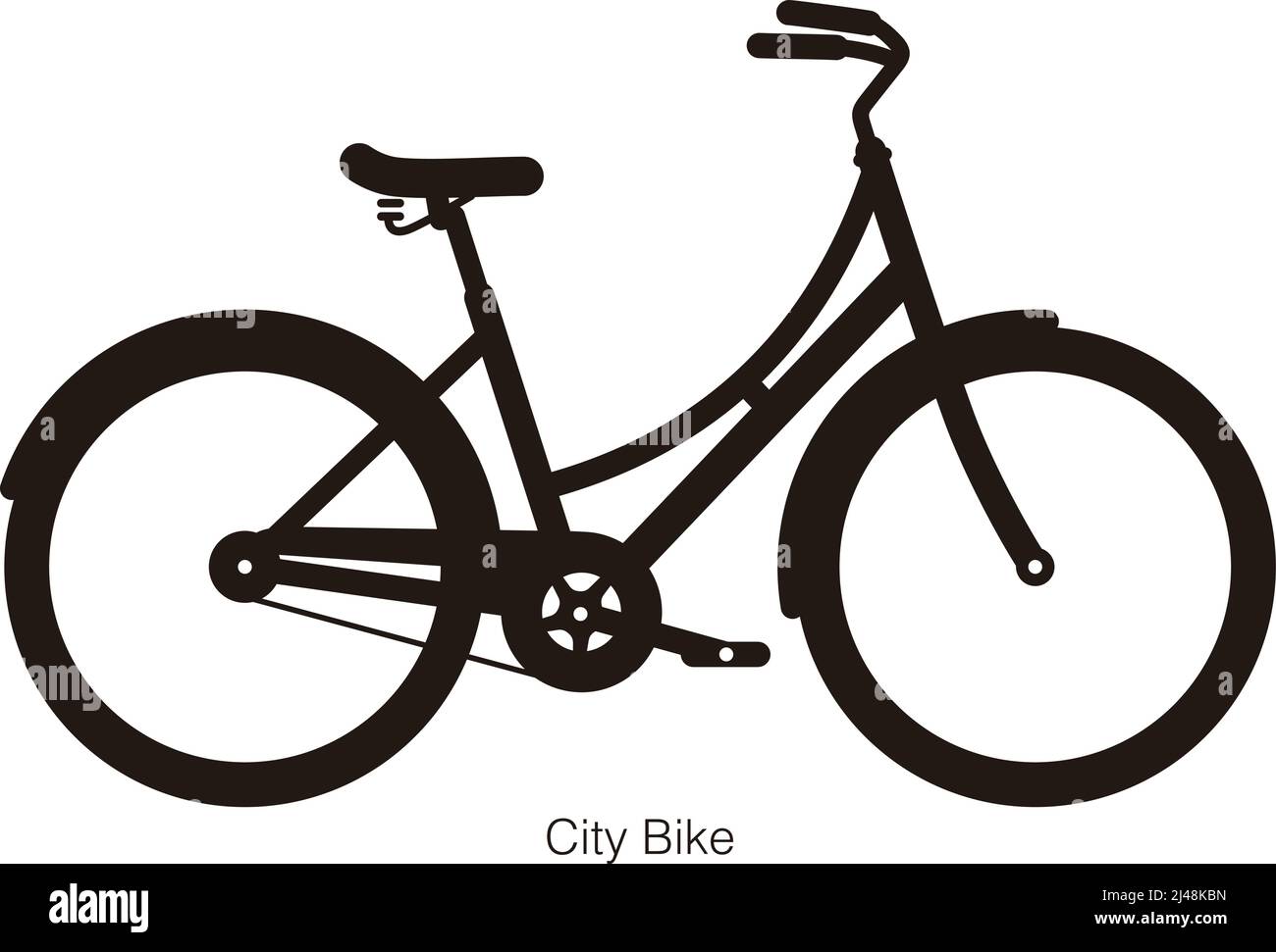 Simplified vector city bike, move fast illustration Stock Vector Image ...