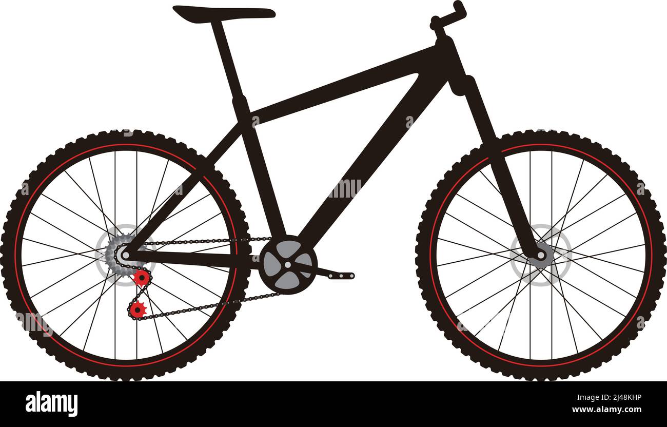 Simplified flat mountain bike design vector illustration Stock Vector ...