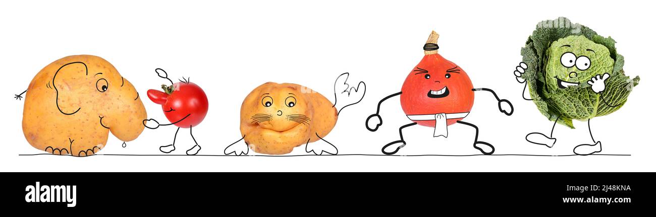 Collection funny cartoon different Cut Out Stock Images & Pictures - Alamy