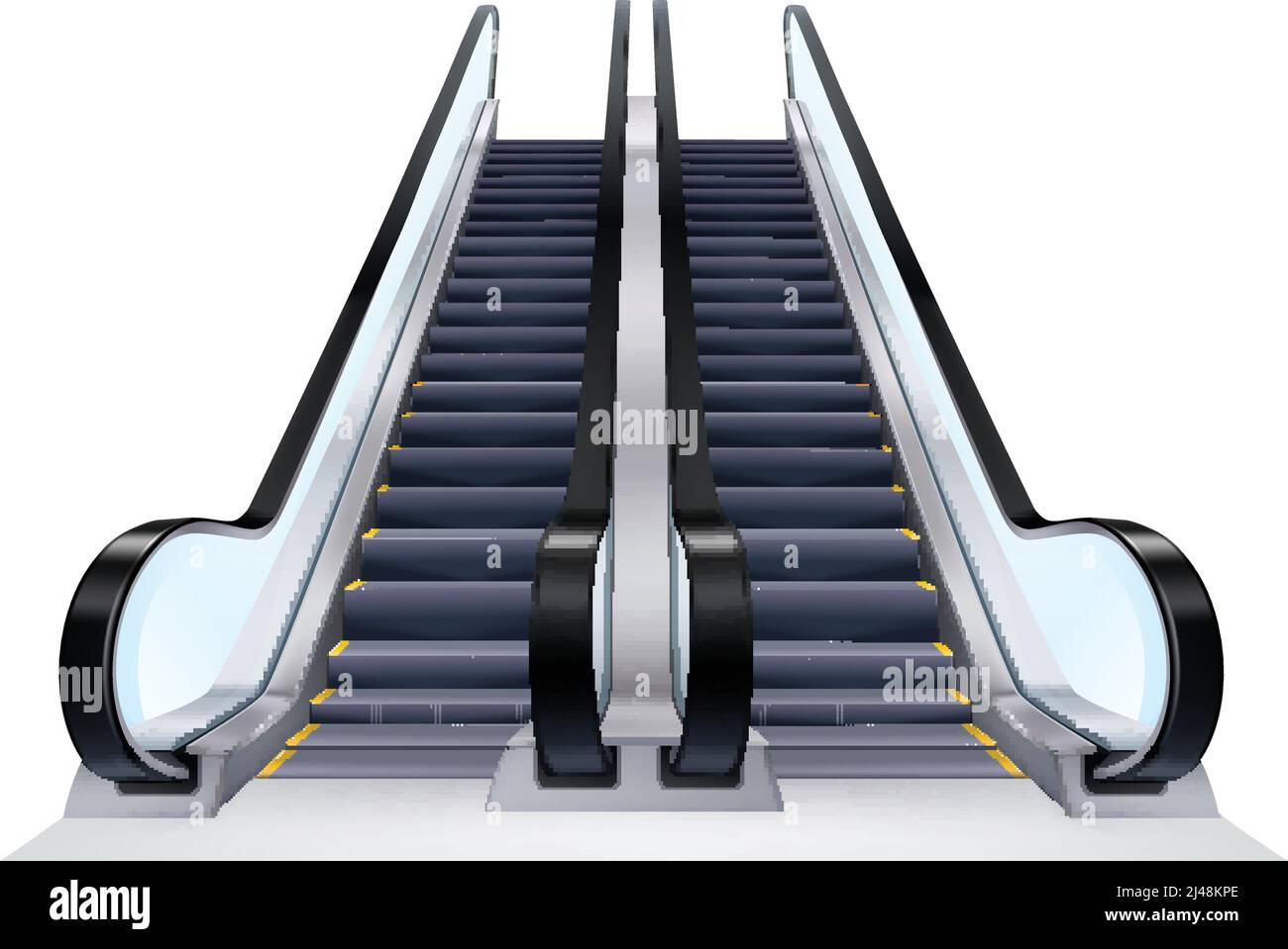 Two escalators Stock Vector Images - Alamy