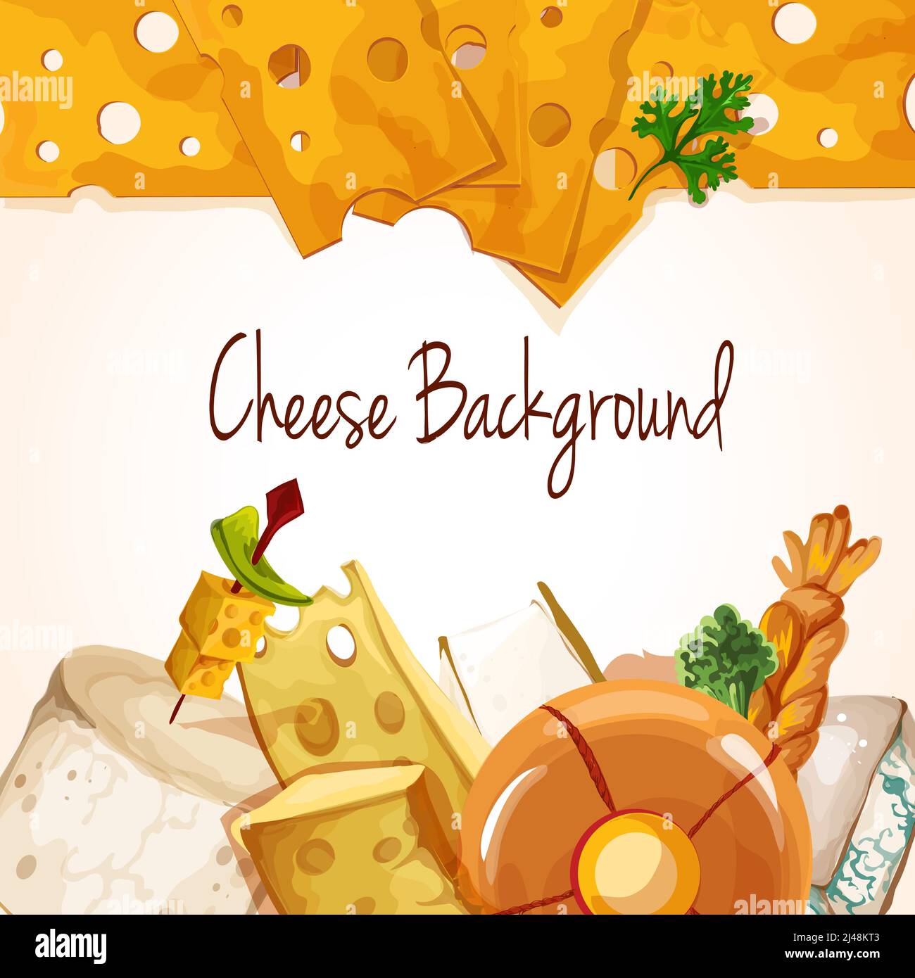 Natural delicious tasty organic cheese food assortment colored ...