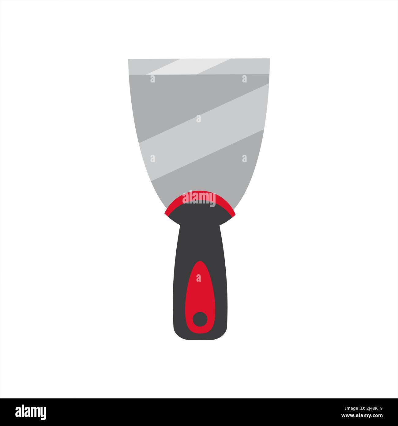 Spatula repair tool. Spackling Putty knife instruments. Vector ...