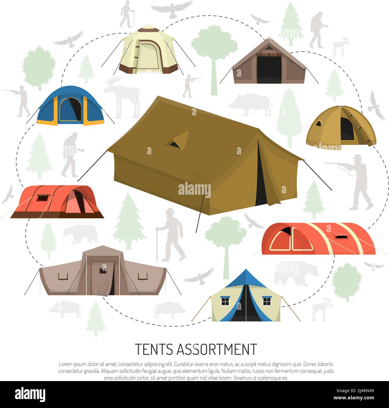 Outdoor equipment advertisement Stock Vector Images - Alamy