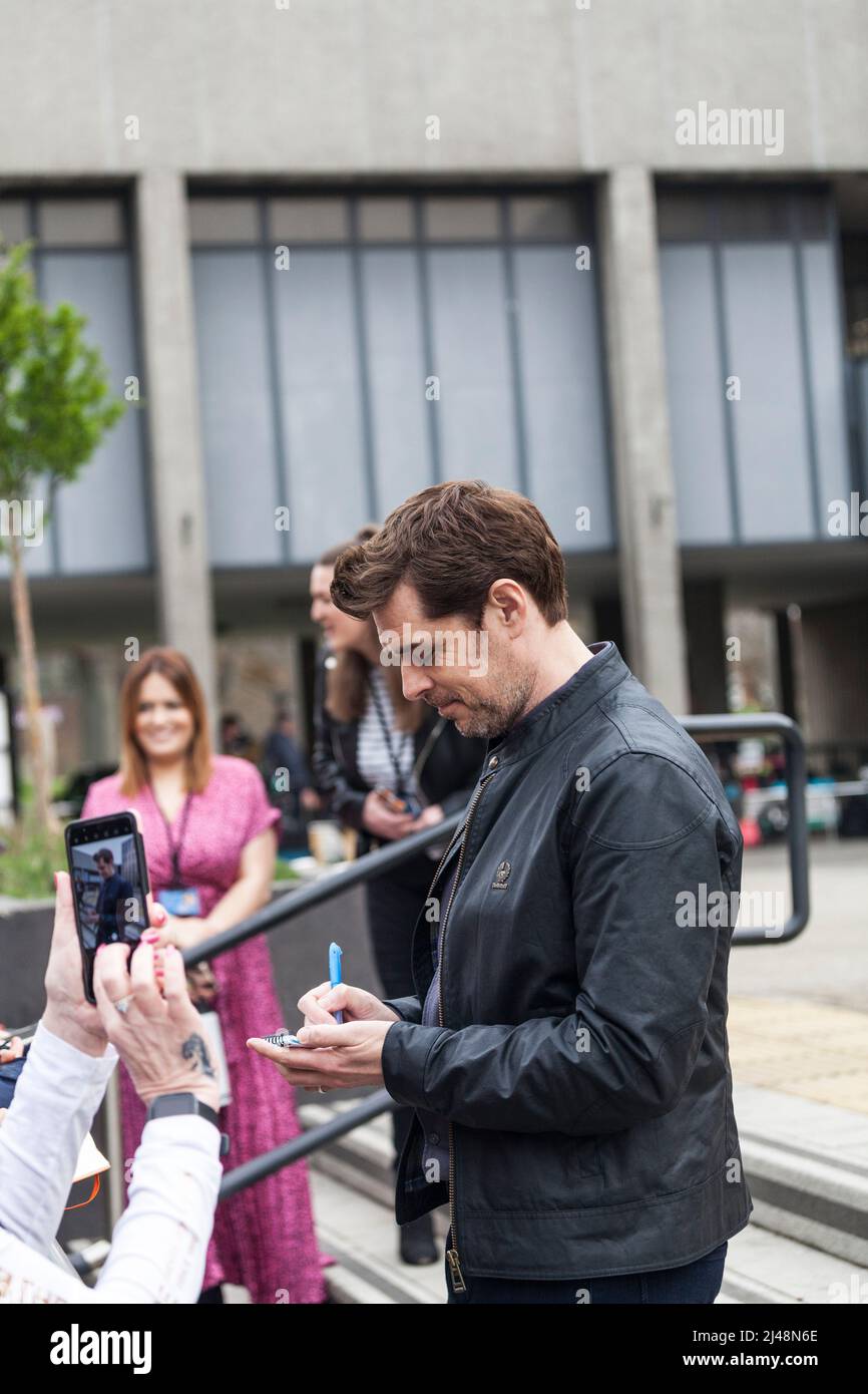 Darlington, UK. 12th April 2022. The TV drama, Vera, was filming in the ...