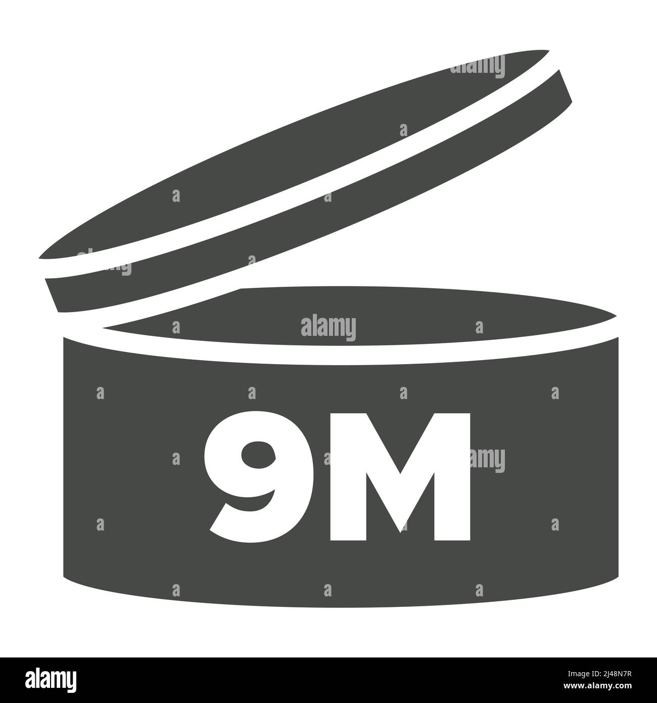 9 m Pao vector symbol. Period after opening icon. Cosmetic open month ...