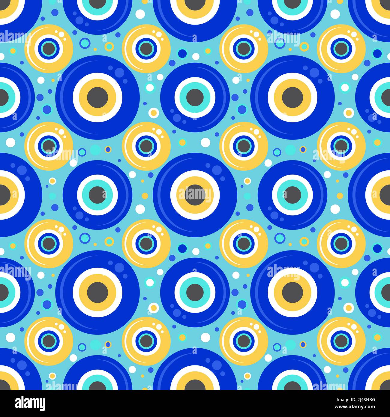 Evil eye seamless pattern. Symbol of protection in Turkey and Greece ...